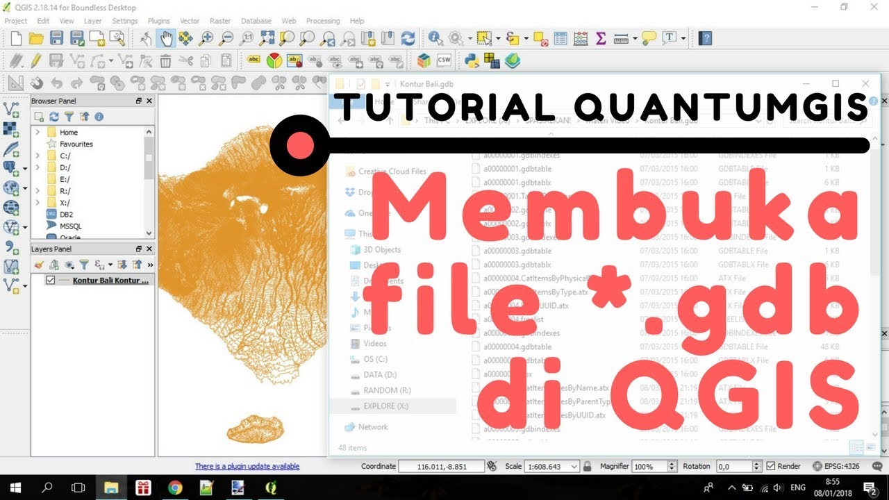 Cara Membuka File ArcGIS ESRI Geodatabase gdb Di QGIS